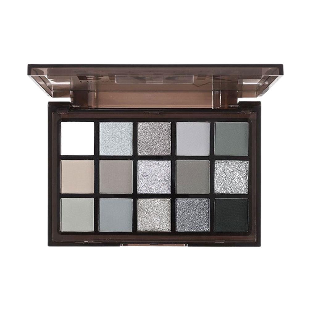 SF 15 Colors Cool Toned Eyeshadow Palette Punk Smokey Waterproof Matte ...