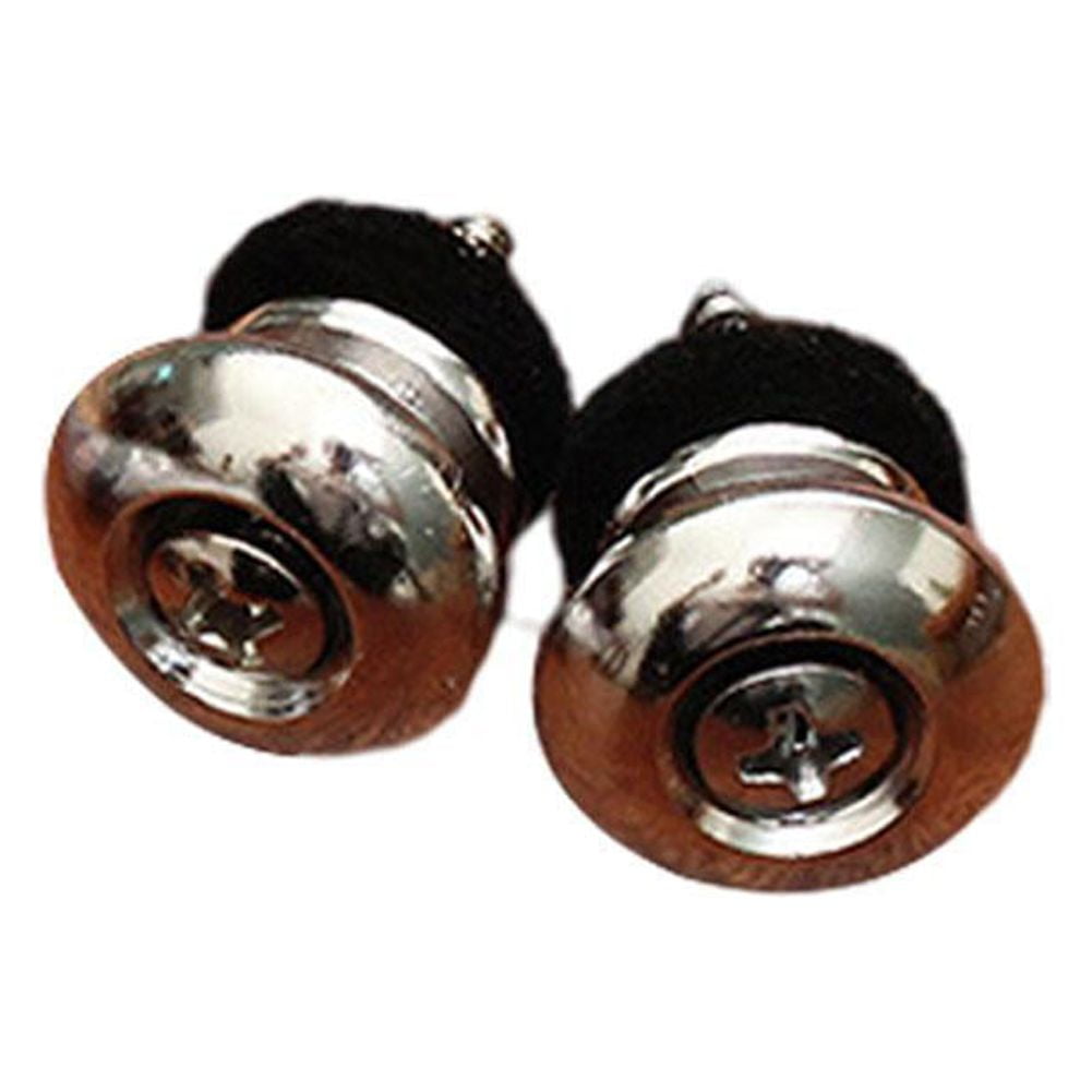 SF 2X Acoustic Guitar Strap Button Locks Metal Buckle Pins Nuts Holder ...