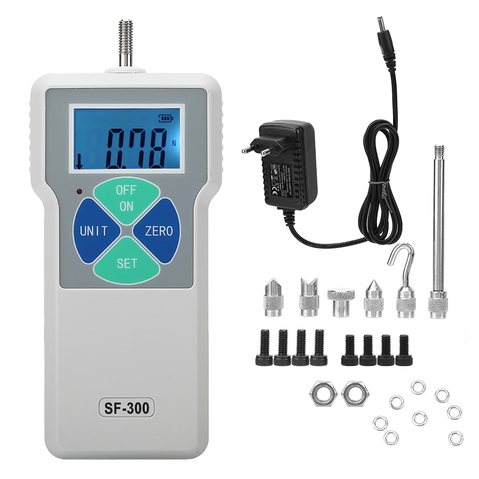 SF-300 Portable Push and Pull Tester Meter Digital Force Gauge 300N 100 ...