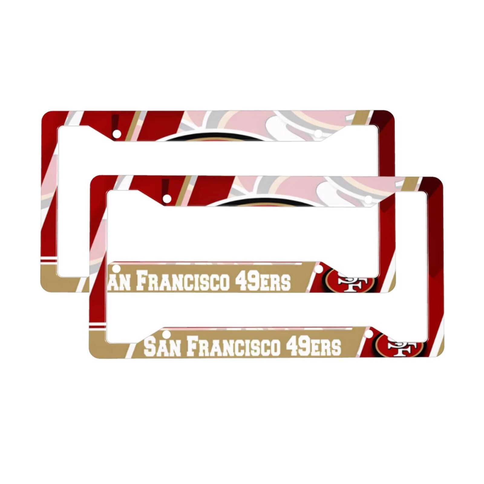 SF 49erss Football team customized four-hole license plate frame (one ...