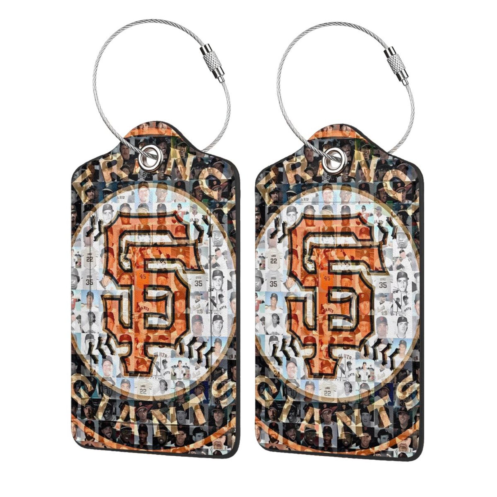 SF_49erss Leather Luggage Tag Leather Suitcase Baggage Tags Luggage Tag ...