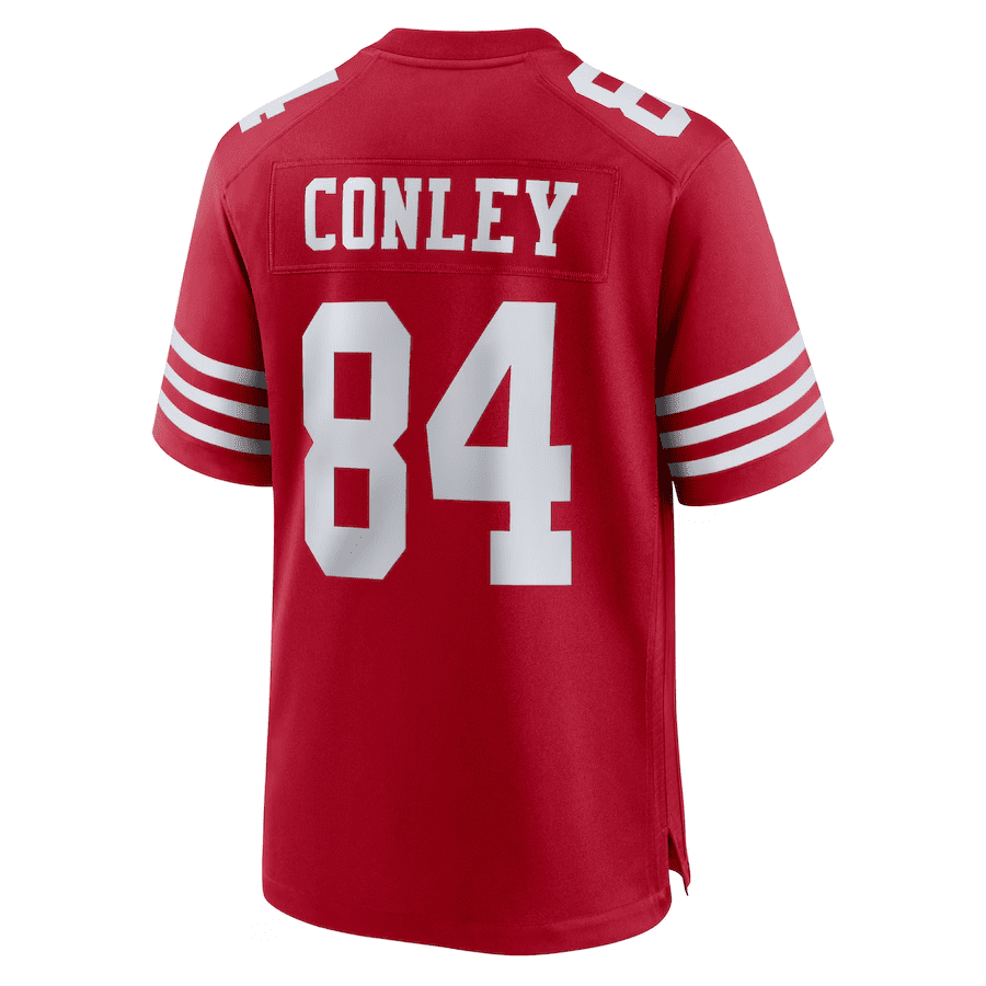 SF 49erss Men's Home Limited Chris Conley#84 Fans short sleeve Game Jersey World Series 2024 ...