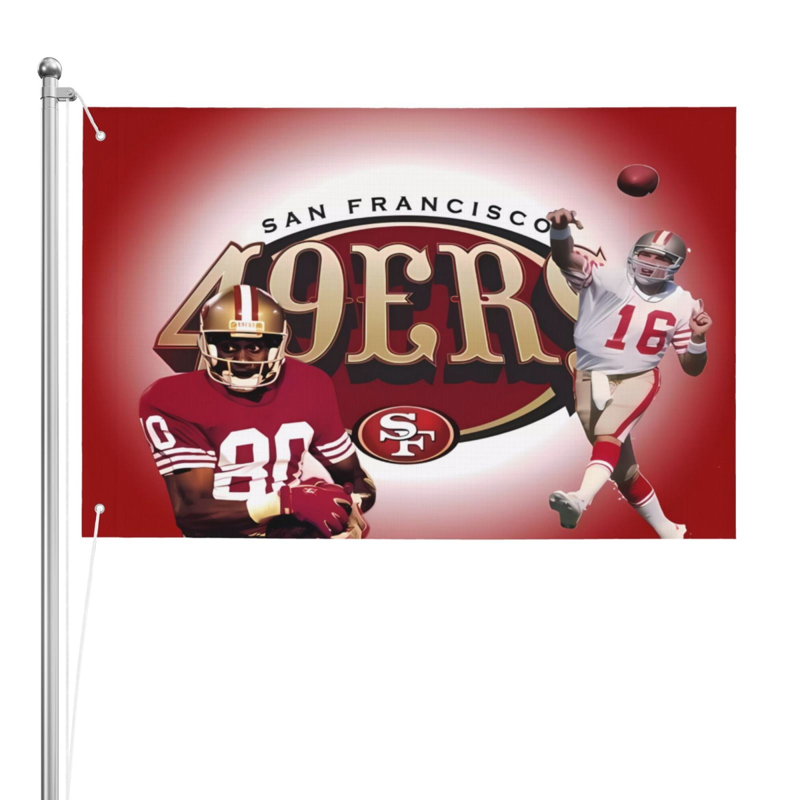 SF_49erss Three Layer personalized Double Sided Flag Football Fans ...