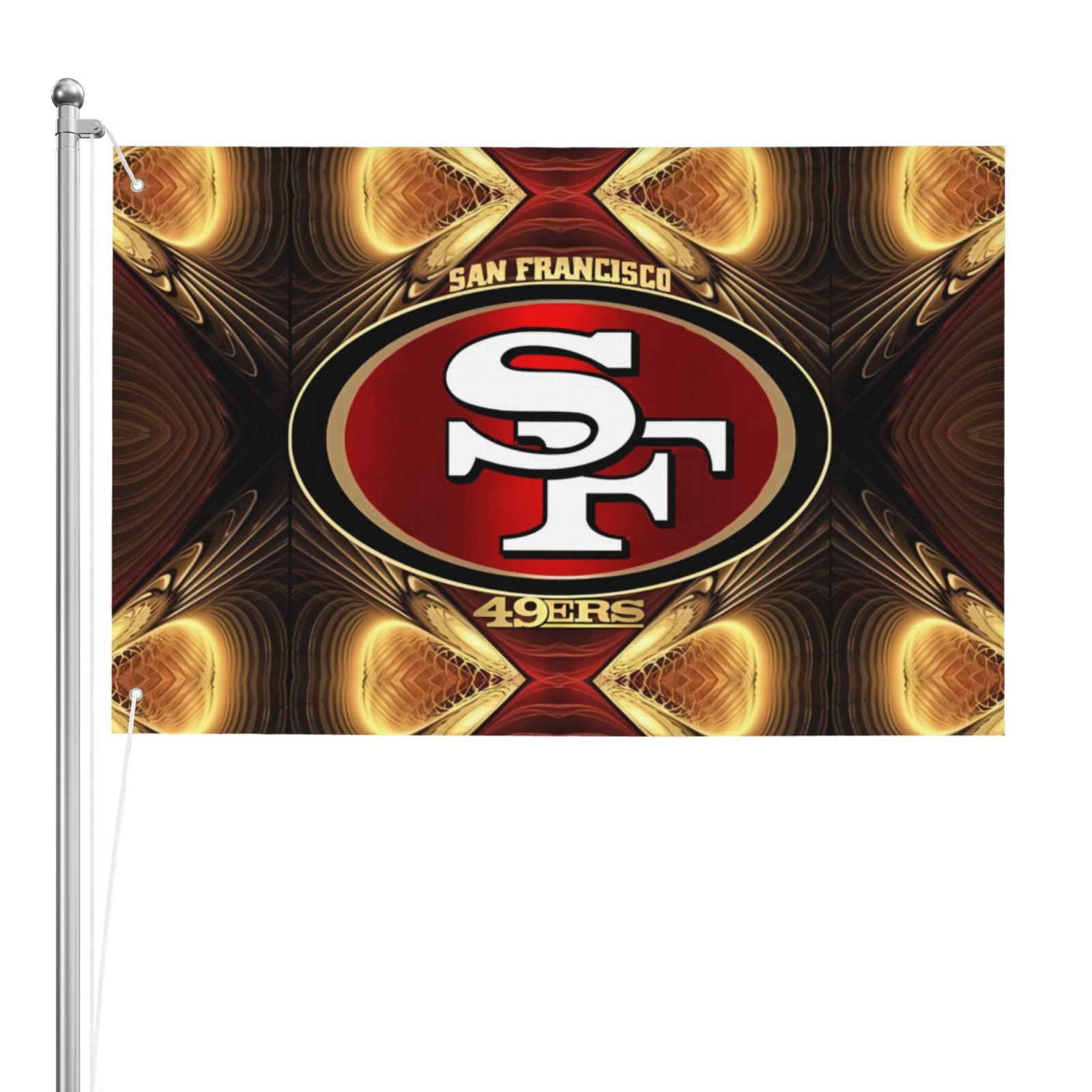SF_49erss Three Layer personalized Double Sided Flag Football Fans ...