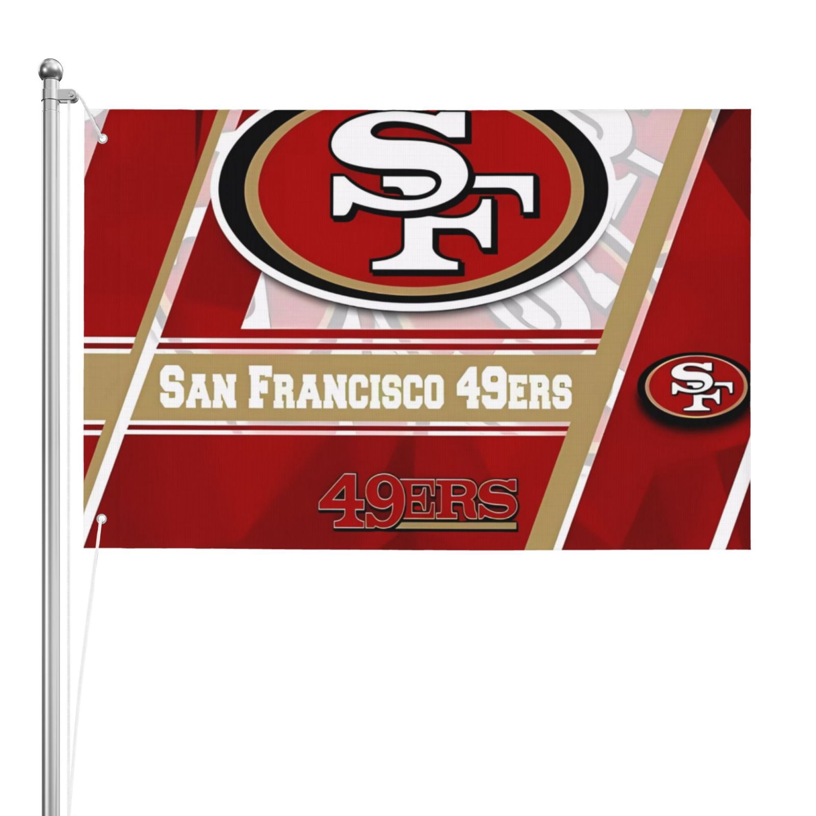 SF_49erss Three Layer personalized Double Sided Flag Football Fans ...