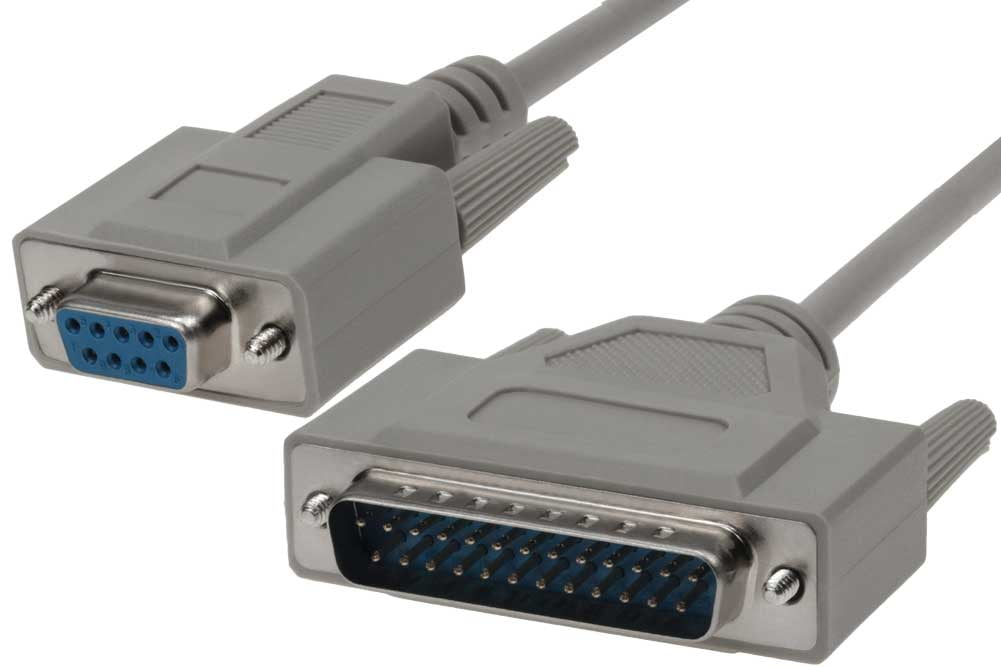 SF Cable DB9 Female to DB25 Male Modem Cable, 25 feet - Walmart.com