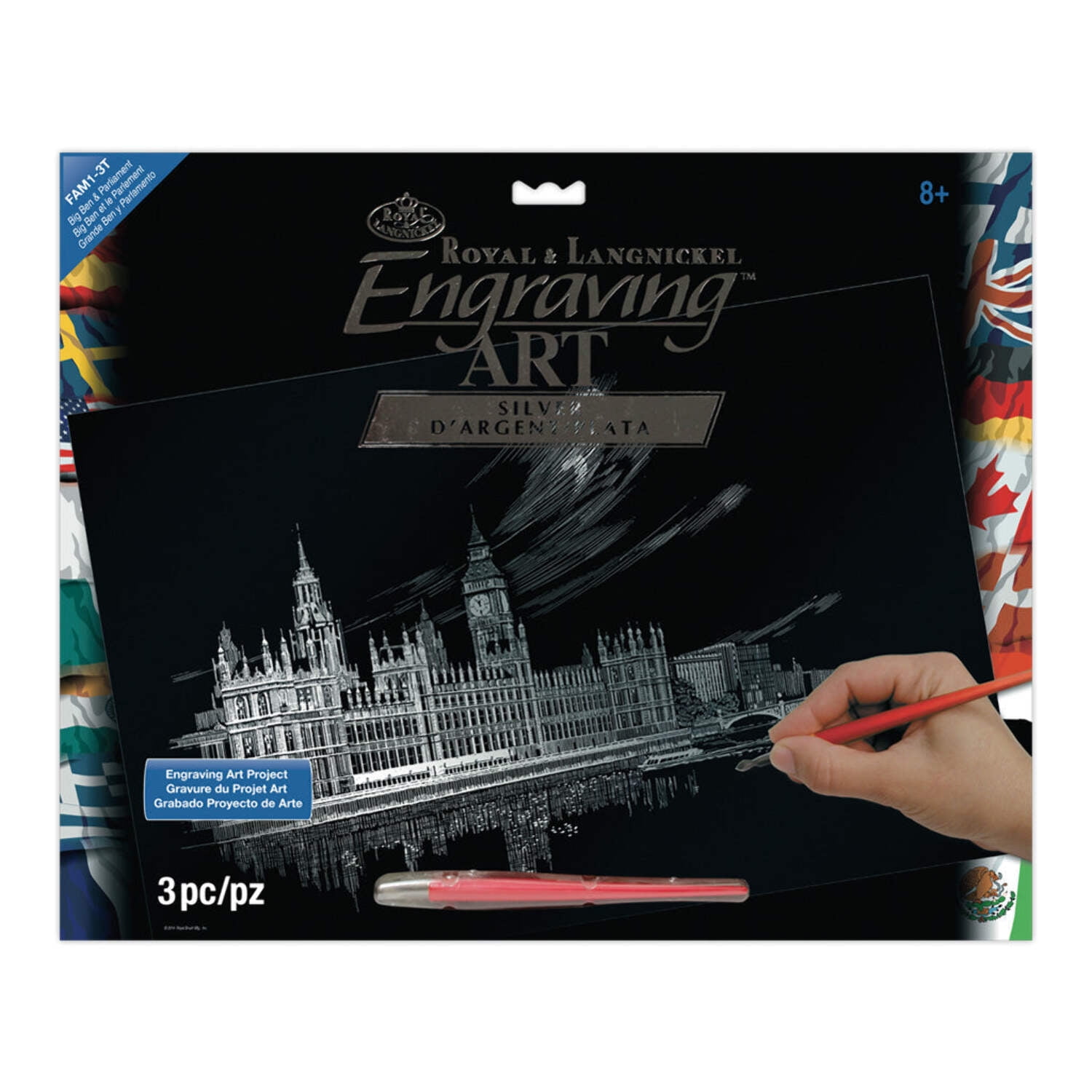 Royal & Langnickel Engraving Art™ Famous Places Silver Foil Project ...