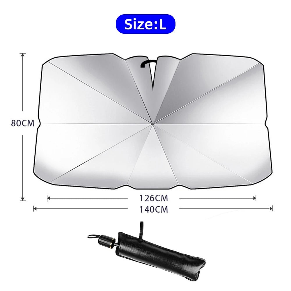 SF Foldable Car Windshield Sun Shade Umbrella UV Protection Heat Insulation Parasol Auto Front ...