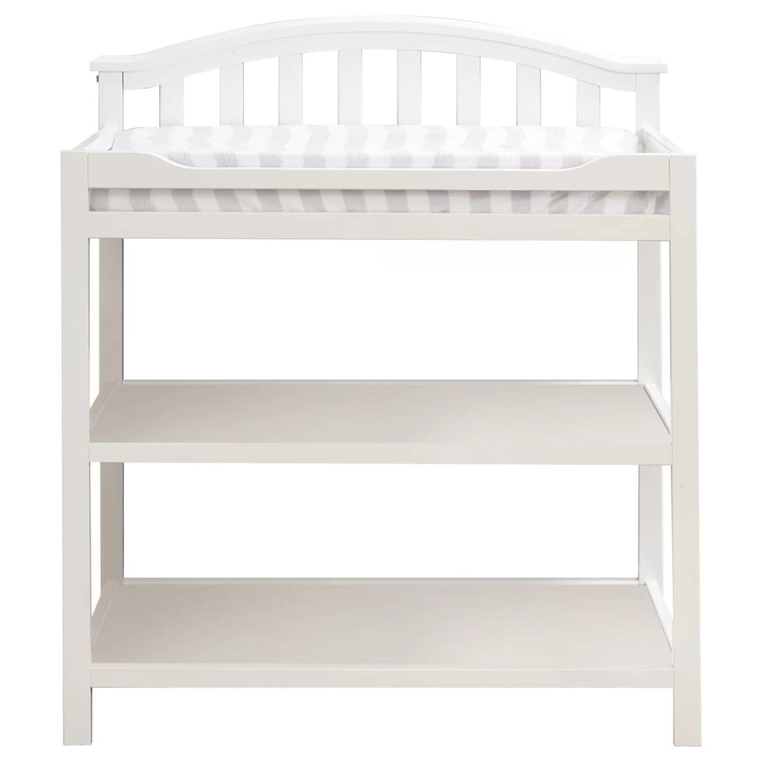 SF Home Baby Toddler Changing Table in White Wood Finish with Changing ...