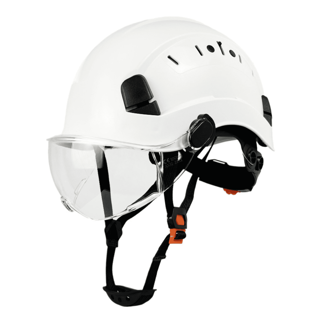 SF06 Construction Safety Helmet with Visor ABS Hard Hat Adjustable ...