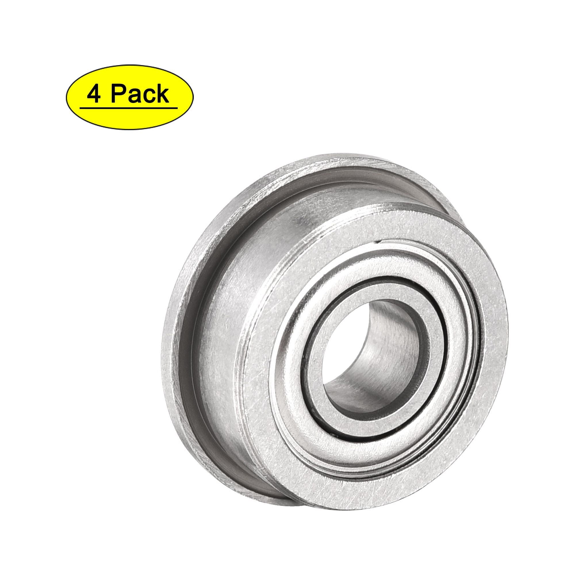 SF605ZZ 5x14x5mm Stainless Steel Flanged Ball Bearings Double Shielded ...