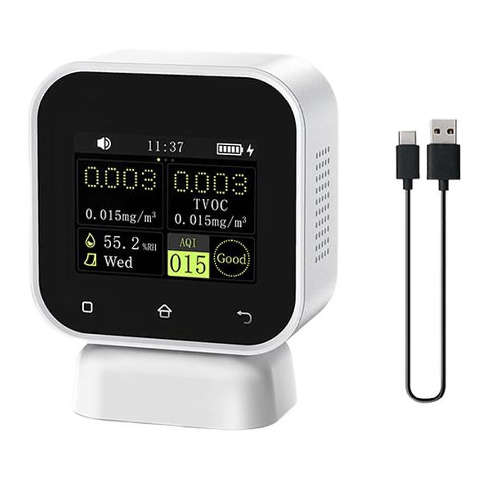 SFD-02 4-in-1 Indoor Air Quality Monitor Touch Screen TVOC Temperature ...