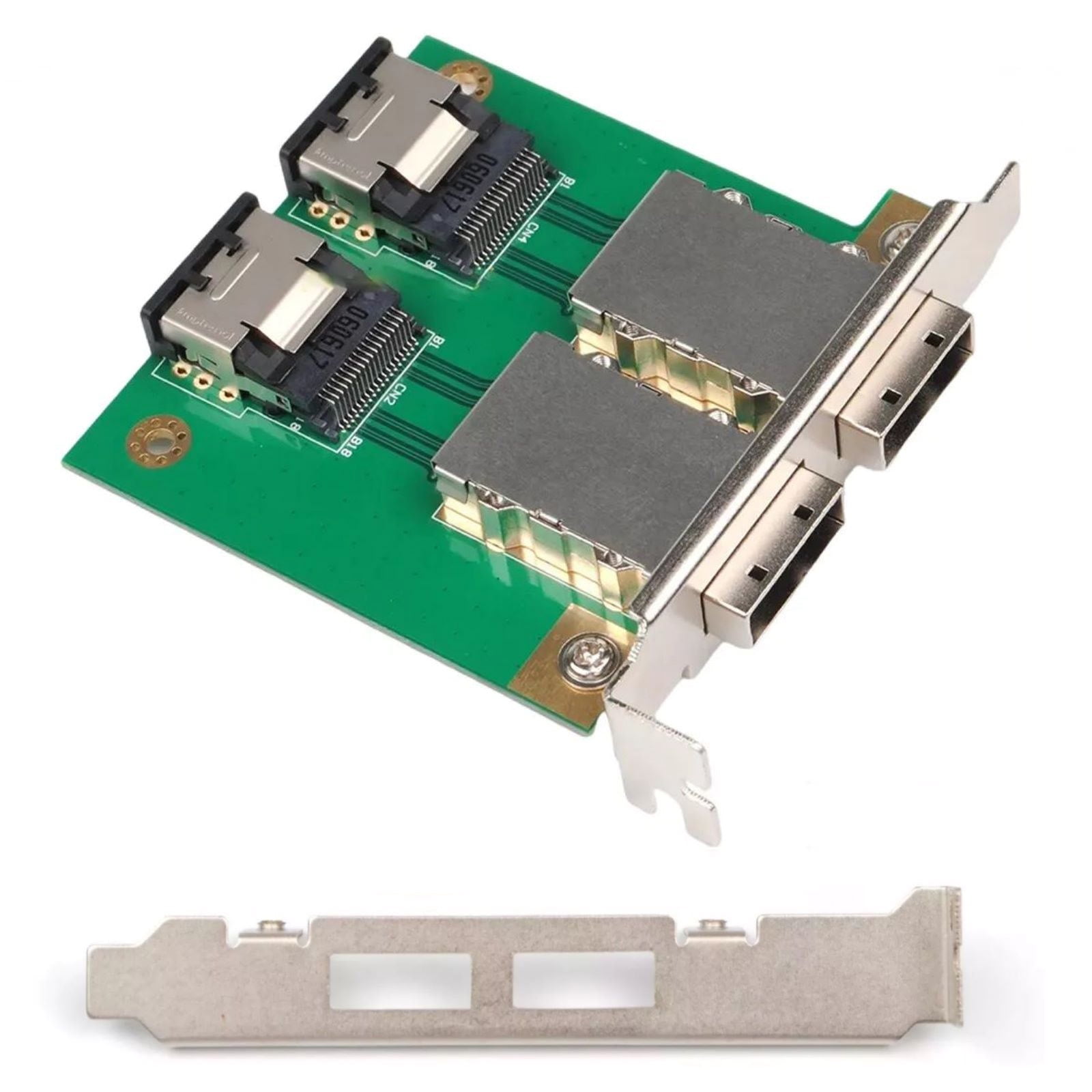 SFF-8087 to 2 Port External HD SFF-8088 PCI Mini SAS Card Female ...