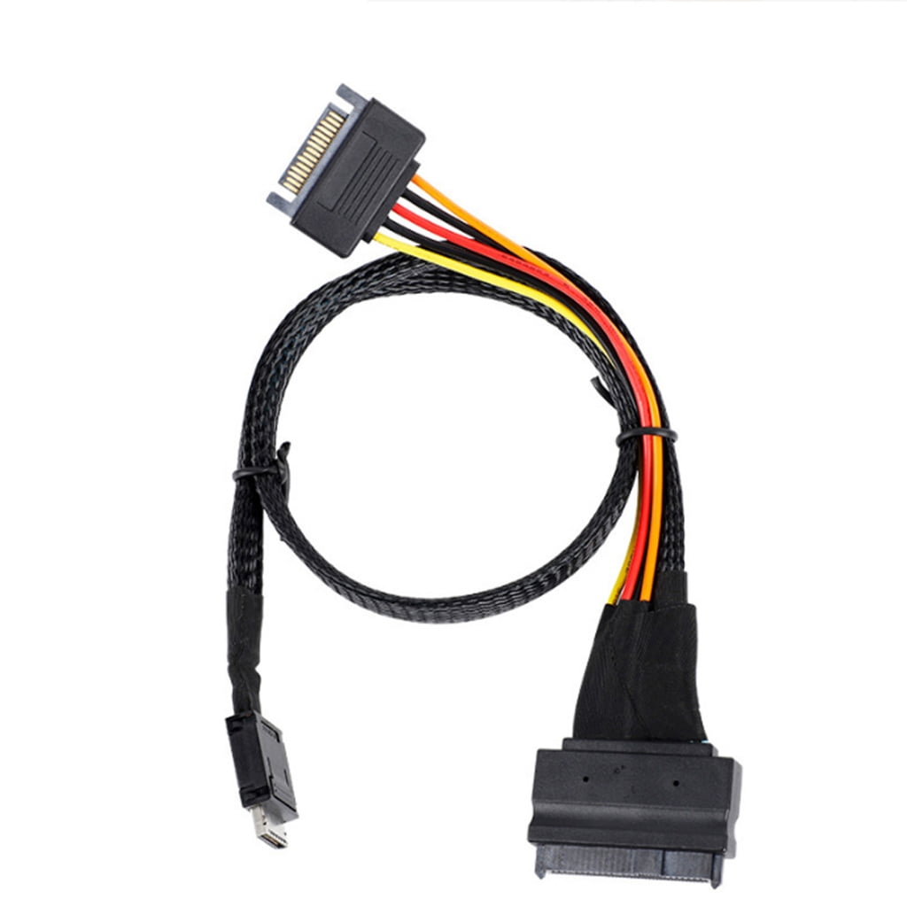 SFF-8611 4I to SFF-8639 with 15 Pin Male Power Cable PCIE Transmission ...