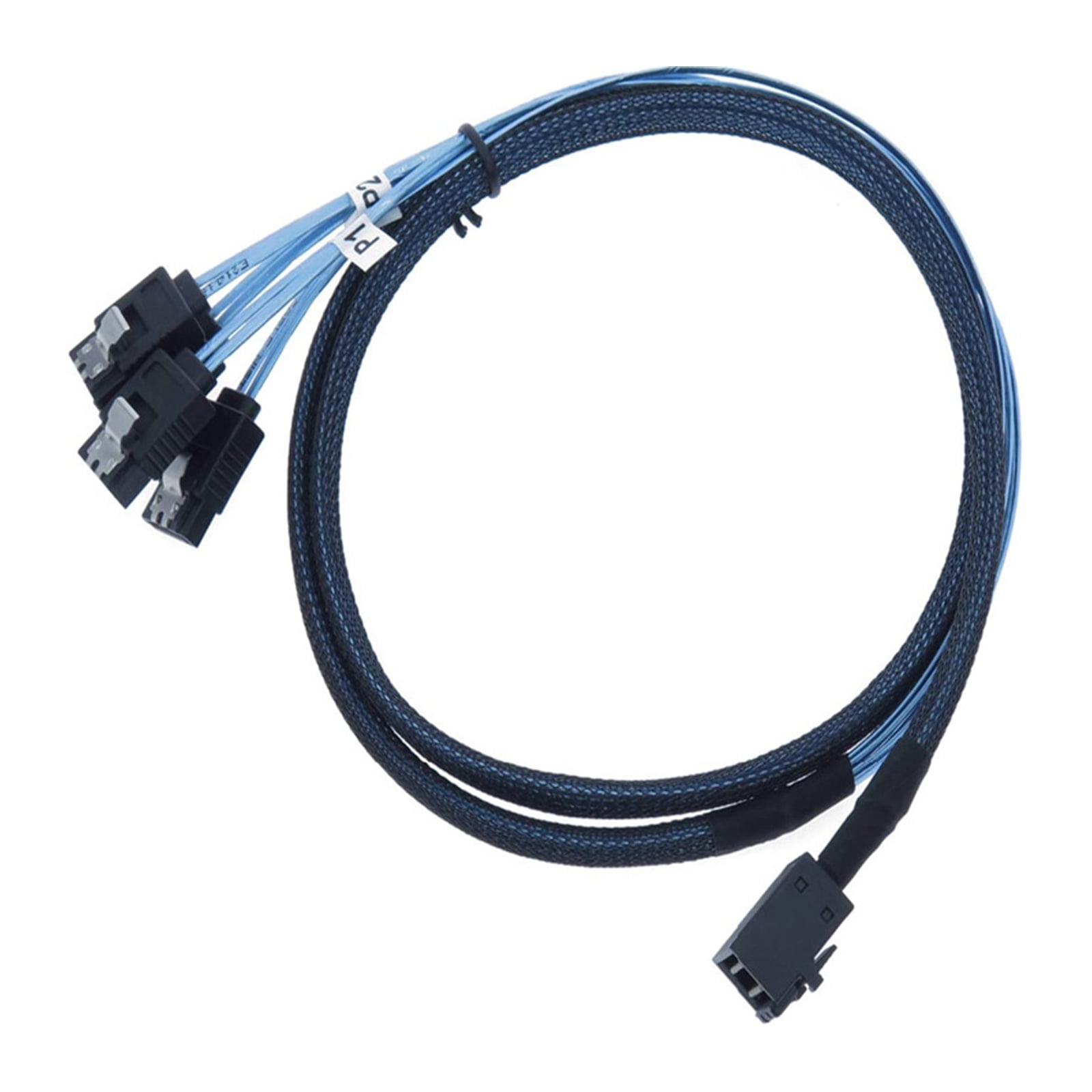 SFF-8643 to 4 Port 7Pin Connector Power Adapter Cable Data Transmission ...