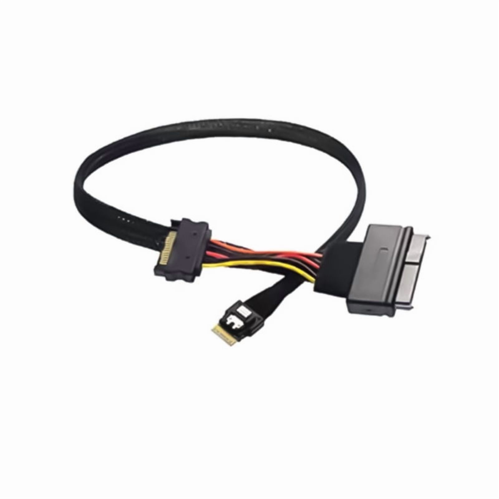 SFF-8654 4i Male to SFF 8639 Hard Disk SSD Cable with 15Pin SATA Power ...