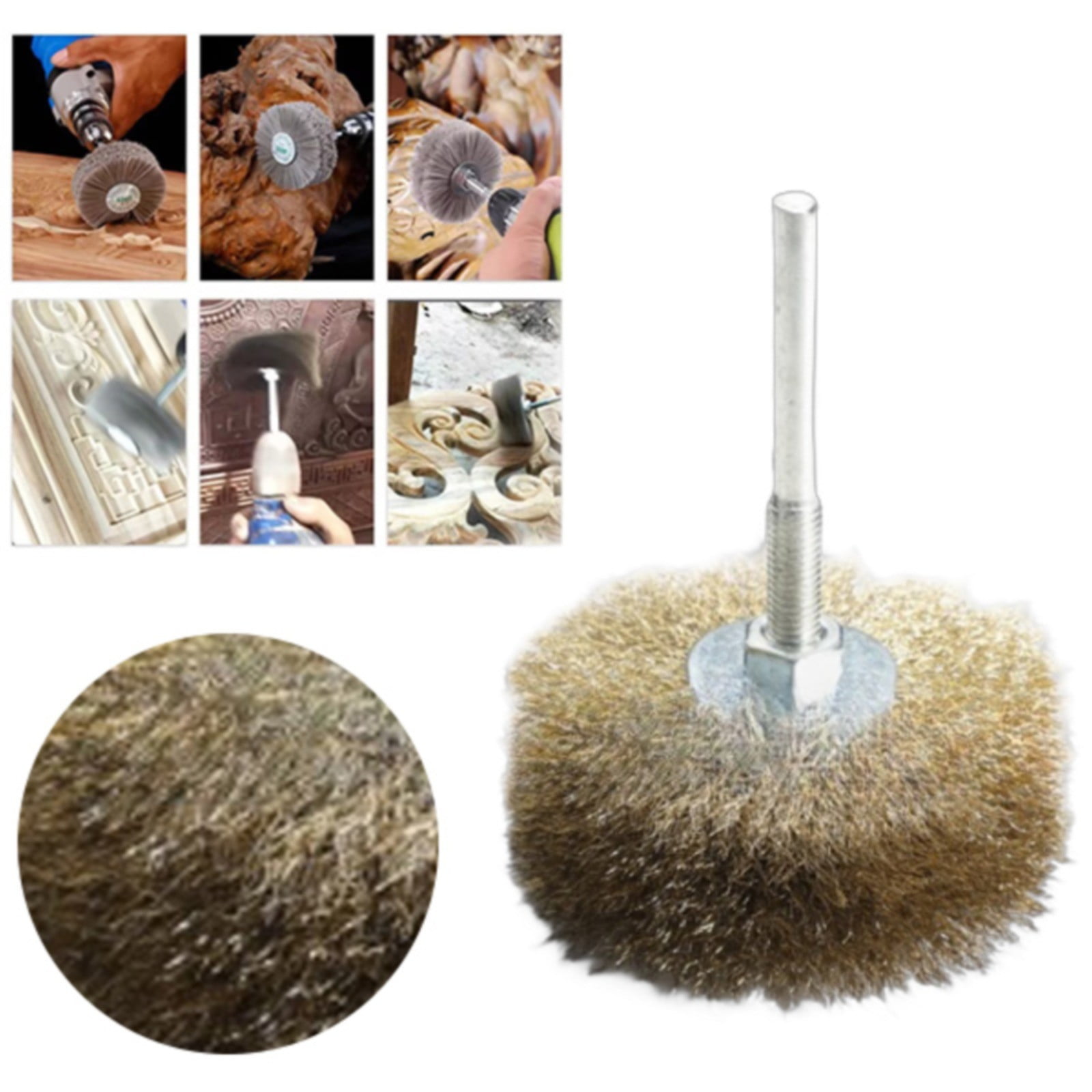 SFHJHASH Cleaning brush Adhesive Removal Wire Brush Brass Wire Wheel ...