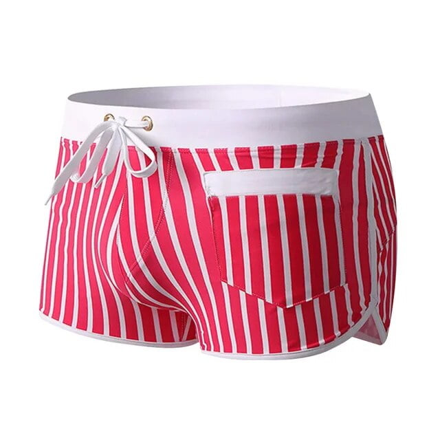 Sfit Striped Mens Sexy Swimsuit Shorts Swimwear Briefs Swimming Sunga