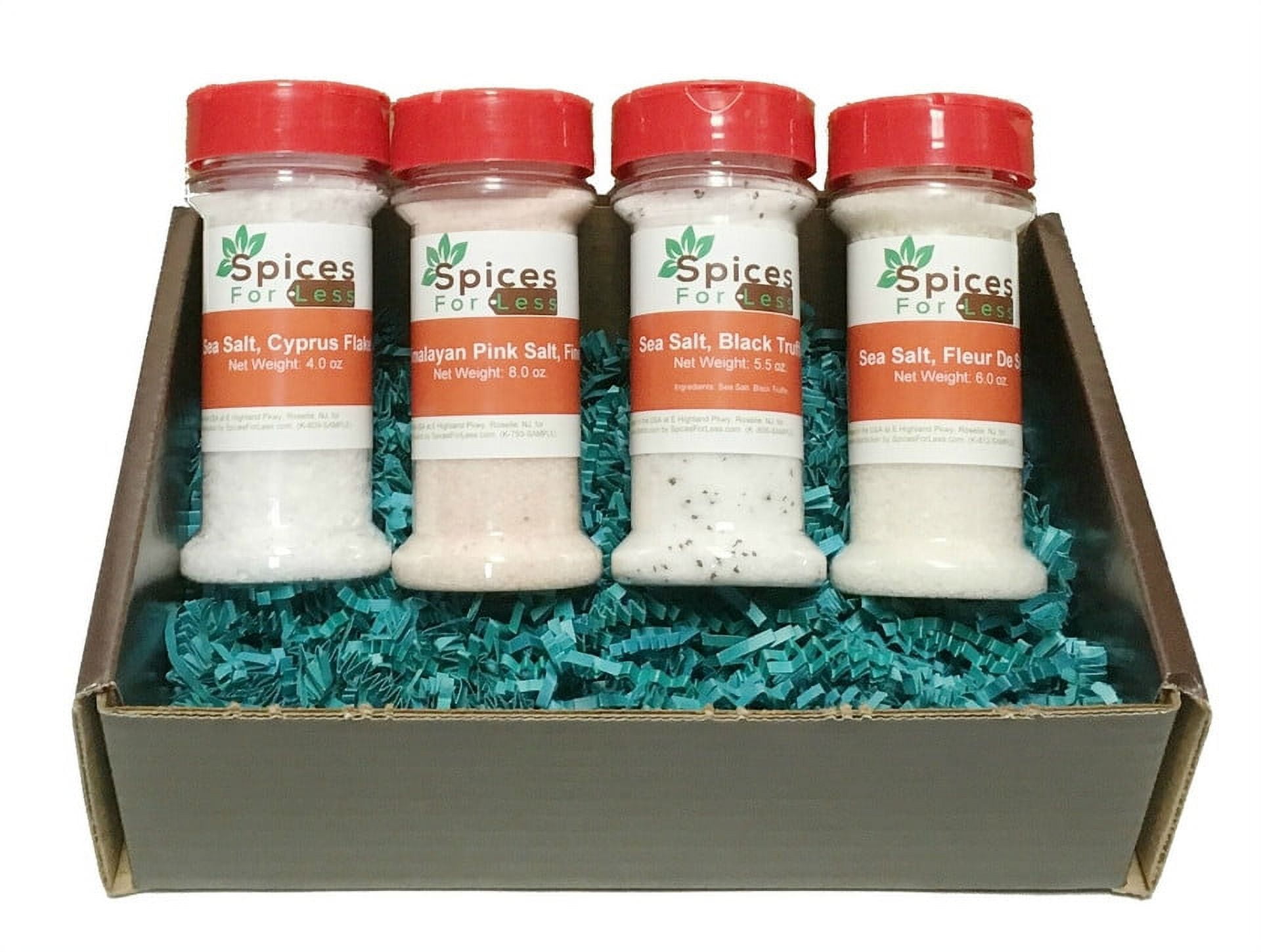 SFL Gourmet Salt Lover's Variety Gift Set (4 Bottles) - Kosher - Black ...
