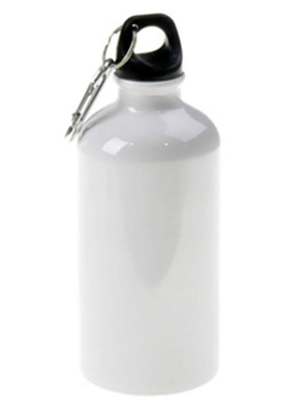 SFS BLANK Aluminum White Sport Thermos Flask W/Carabine for Sublimation ...