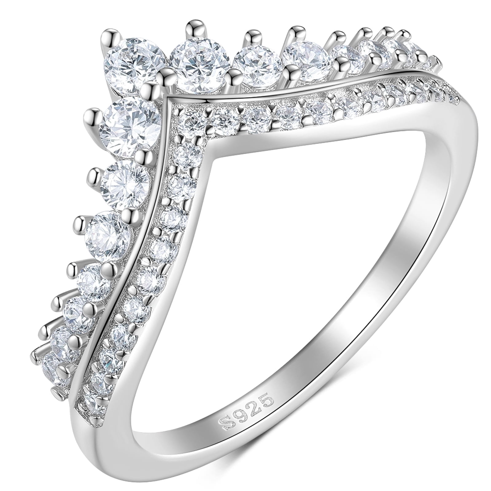 SFTING Eternity Ring Wedding Bands for Women 925 Sterling Silver AAAAA ...