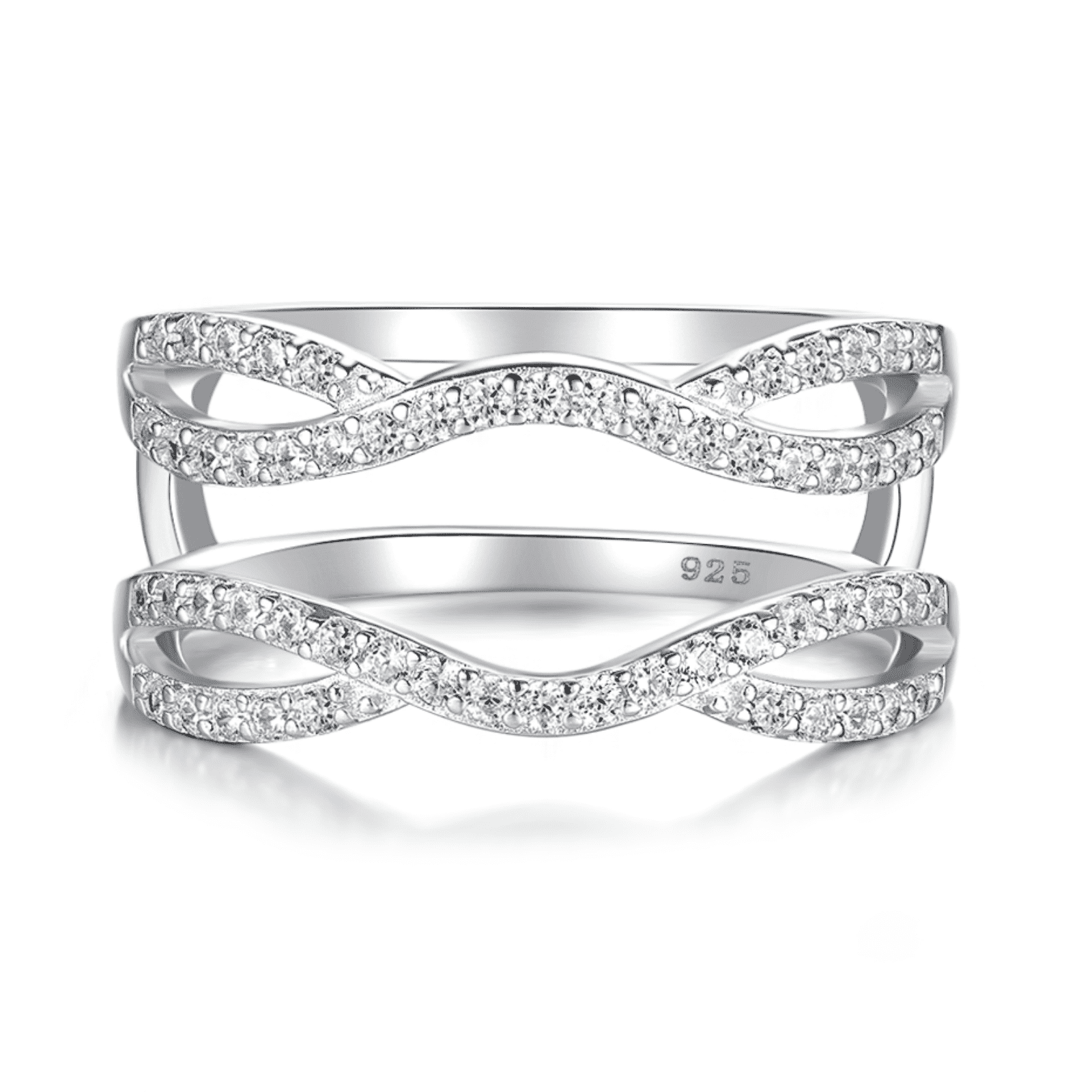 SFTING Infinity Engagement Ring Enhancer Wrap Guard 925 Sterling Silver ...