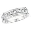 SFTING, Men Wedding Band, Size 8, 925 Sterling Silver with CZ - Walmart.com