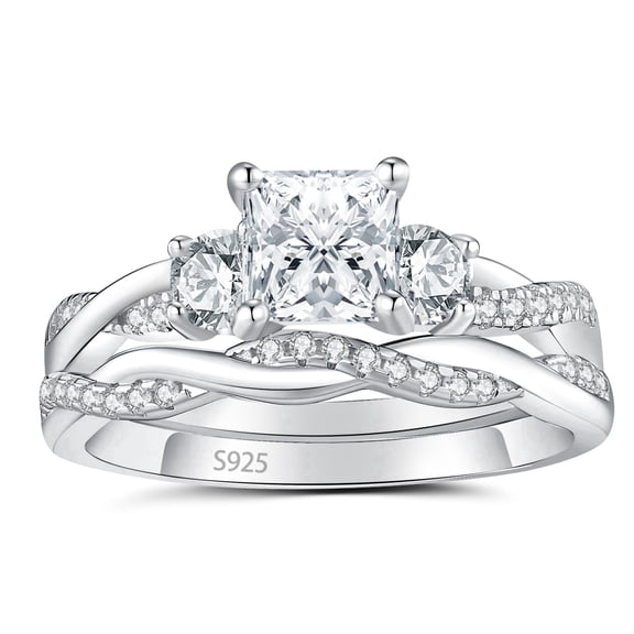 Rhodium 925 Sterling Silver Ring with AAA Grade CZ in Ruby for Women ...