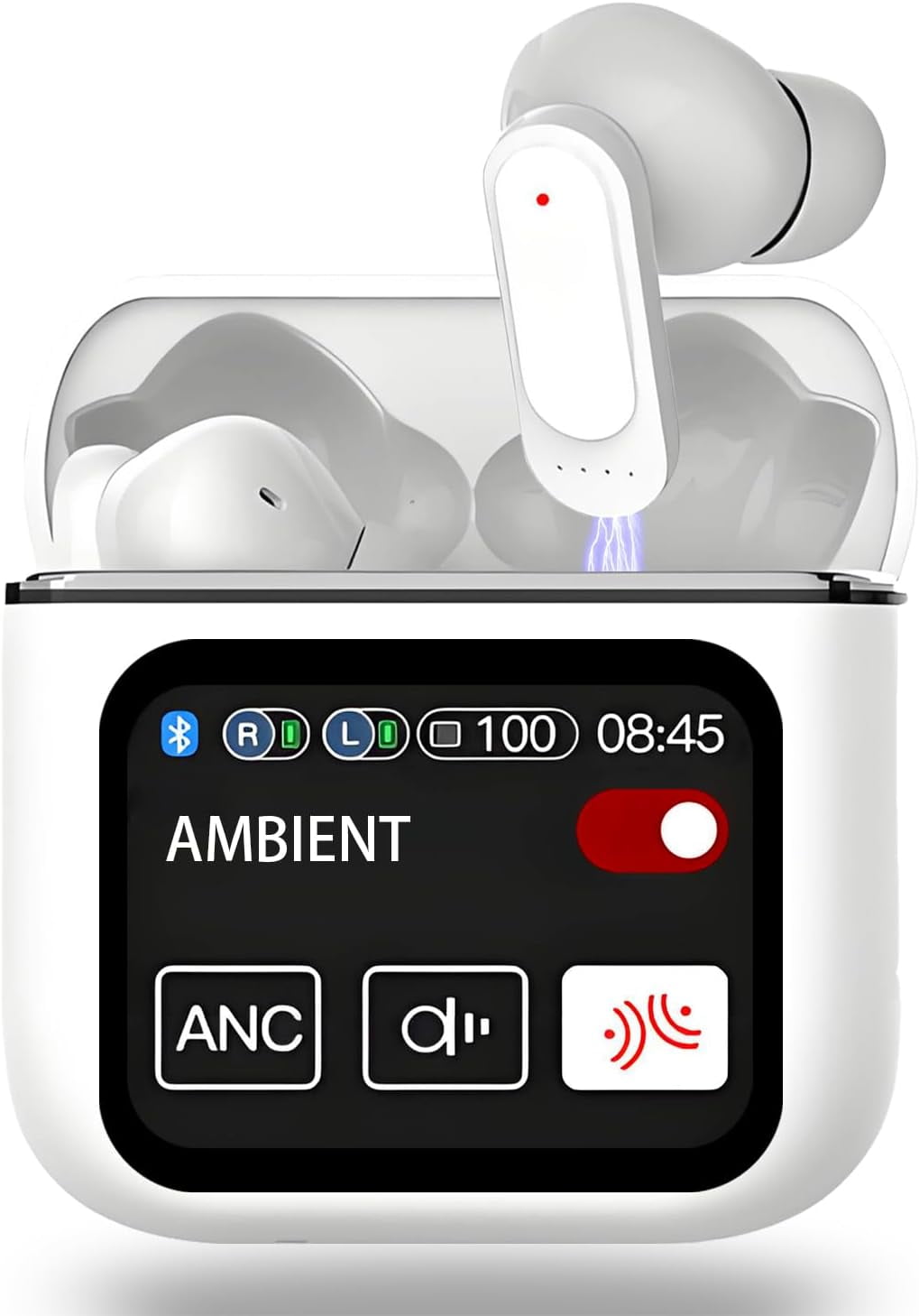 SFUUC True wireless Noise Cancelling earbuds with Smart Charging Case ...