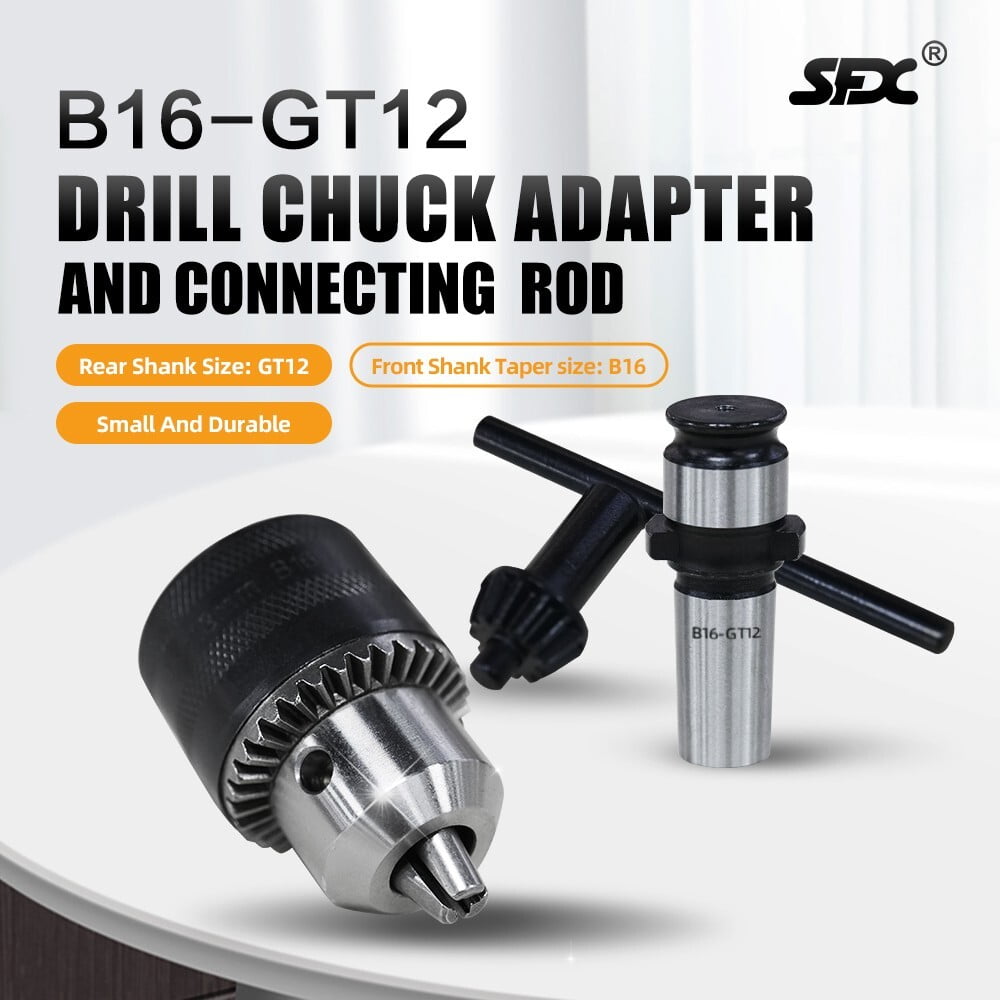 SFX B16-GT12 Drill Chuck with Key Adapte and Connecting Rod for M16 ...