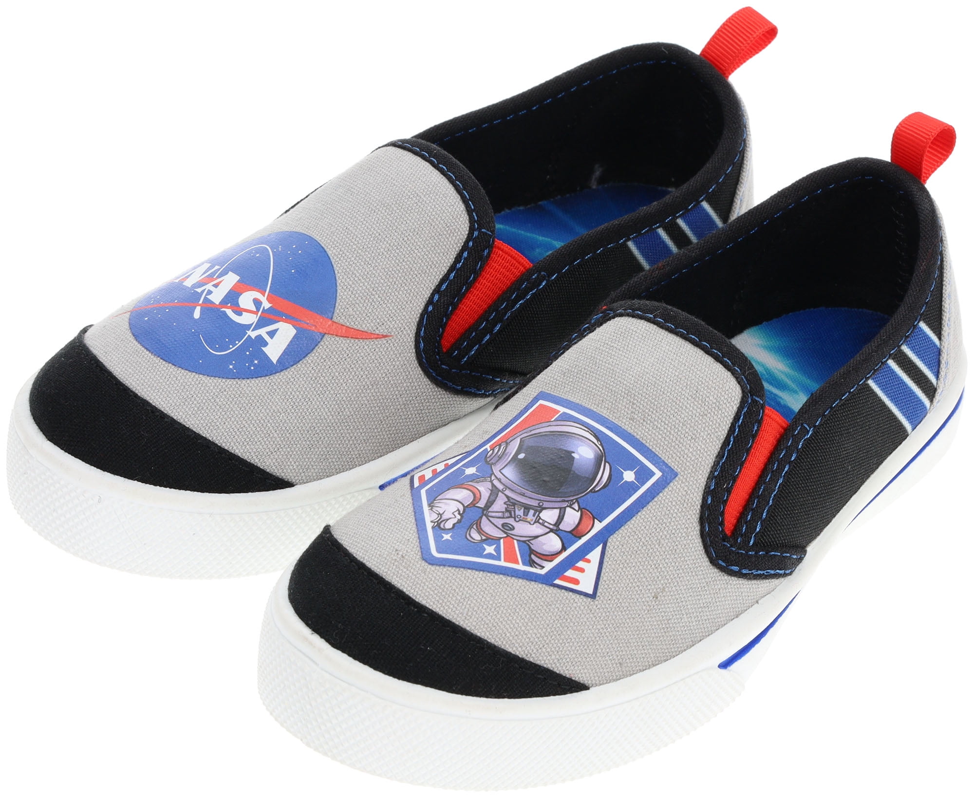 SG Footwear NASA Boys Sneaker Canvas Slip-On, Boys Size 1, Grey ...