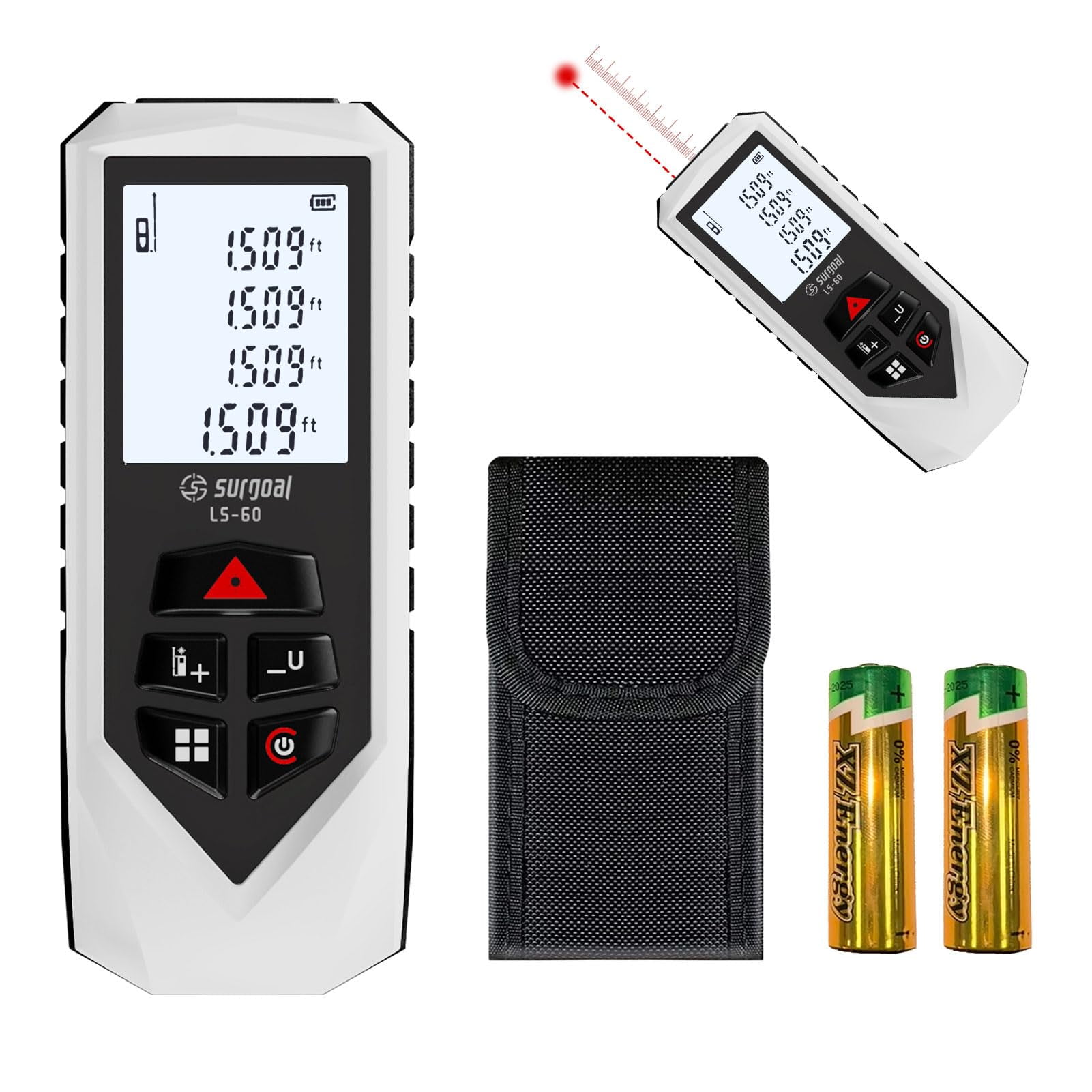 Sg Surgoal Laser Measure 196ft Portable Handle Digital Measure Tool Minftftin Unit Switching