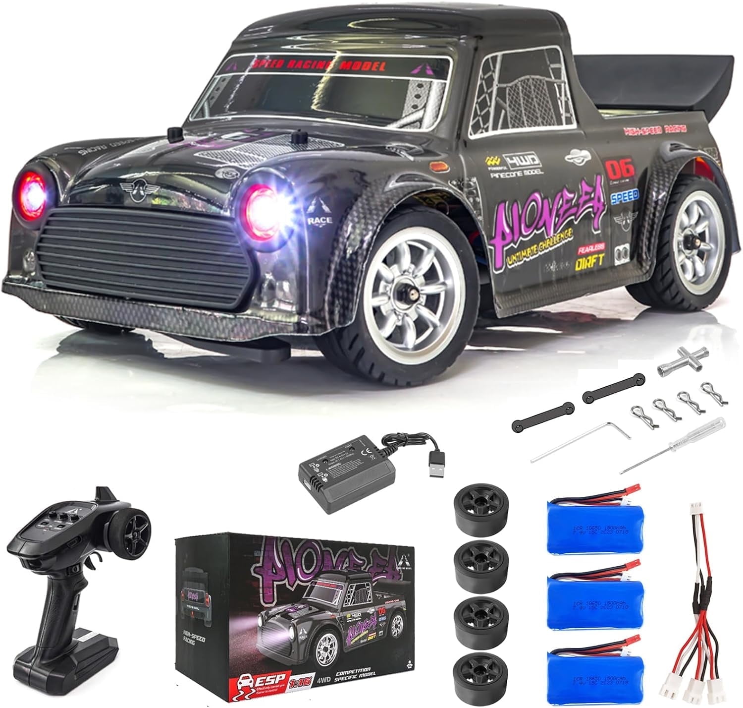 SG1606 380 Brush RC Drift Car with Gyro Max 30 km/h Drift RC Cars for ...