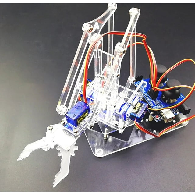 SG90 MG90S 4 Dof Unassembly Acrylic Mechanical Robot Manipulator Claw ...
