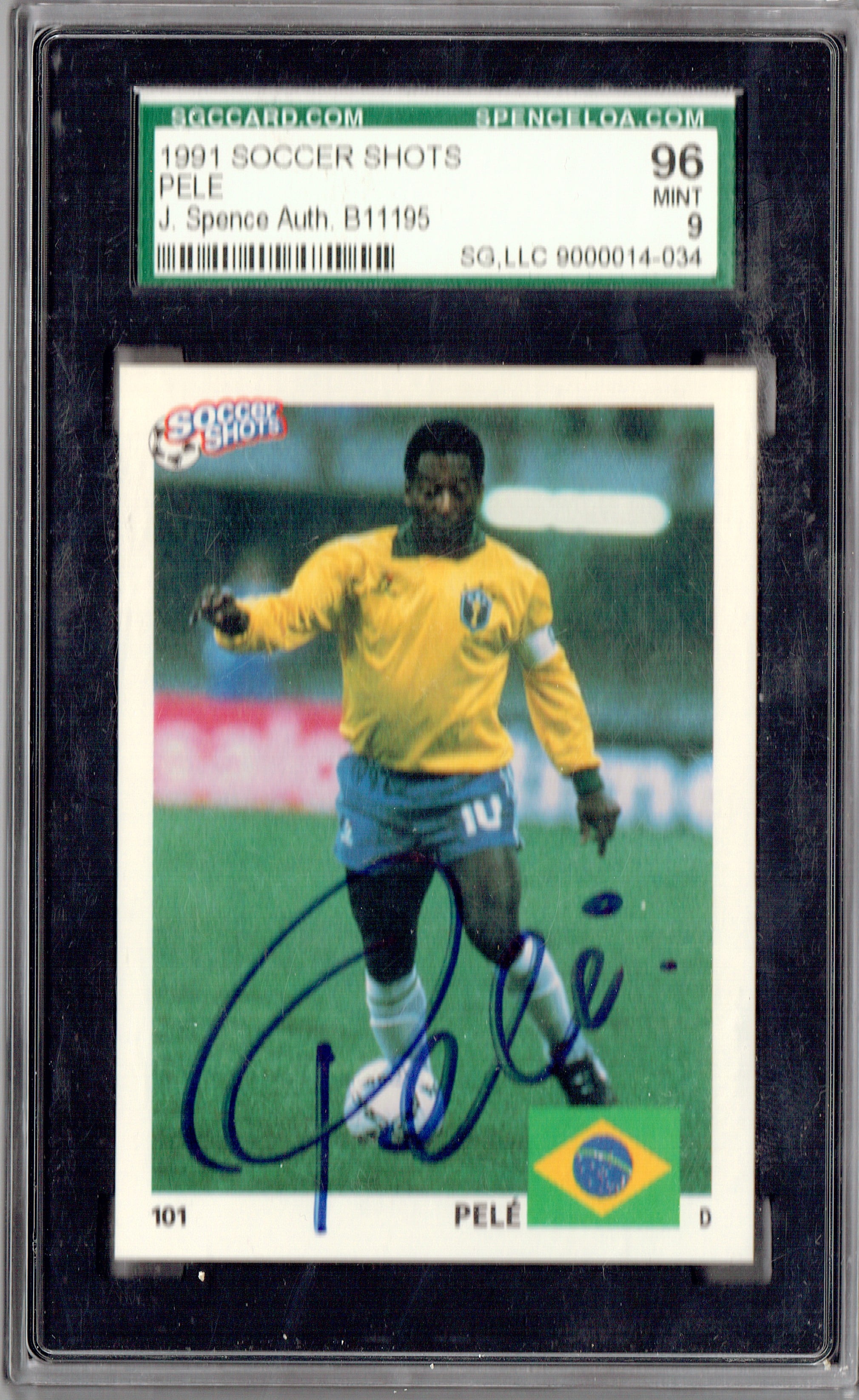SGC 9 Pele 1991 Soccer Shots #NNO JSA Auto Rare Trading Card - Walmart.com