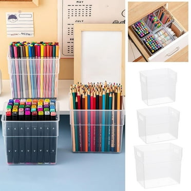 Multi-function Acrylic Pen Organizer Storage, Translucent Desk Pencil ...