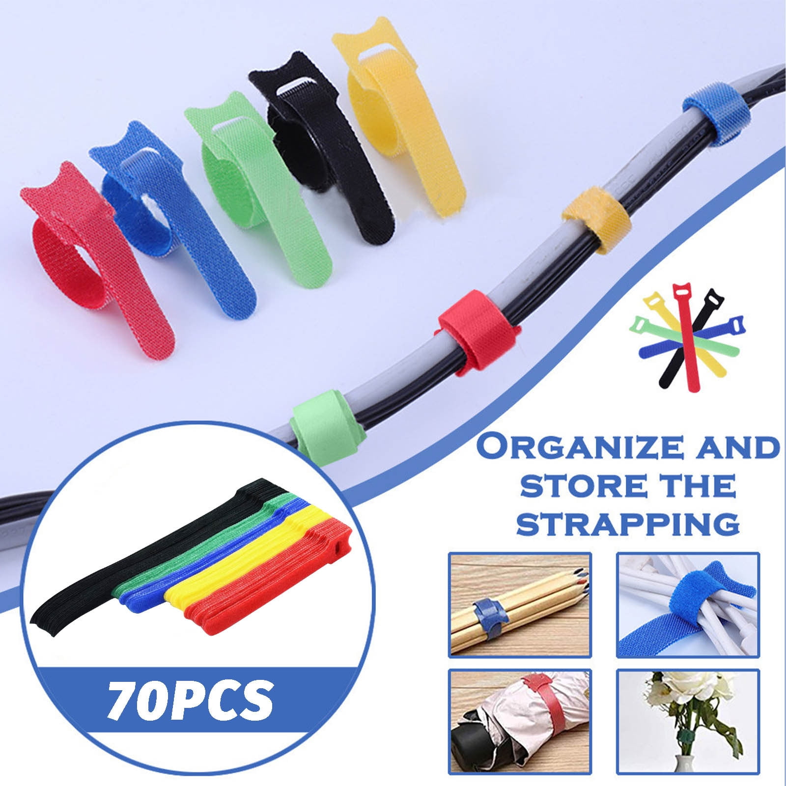 SGCYLOWQ T-type Back-to-back Cable Ties Cable Data Cable Management ...