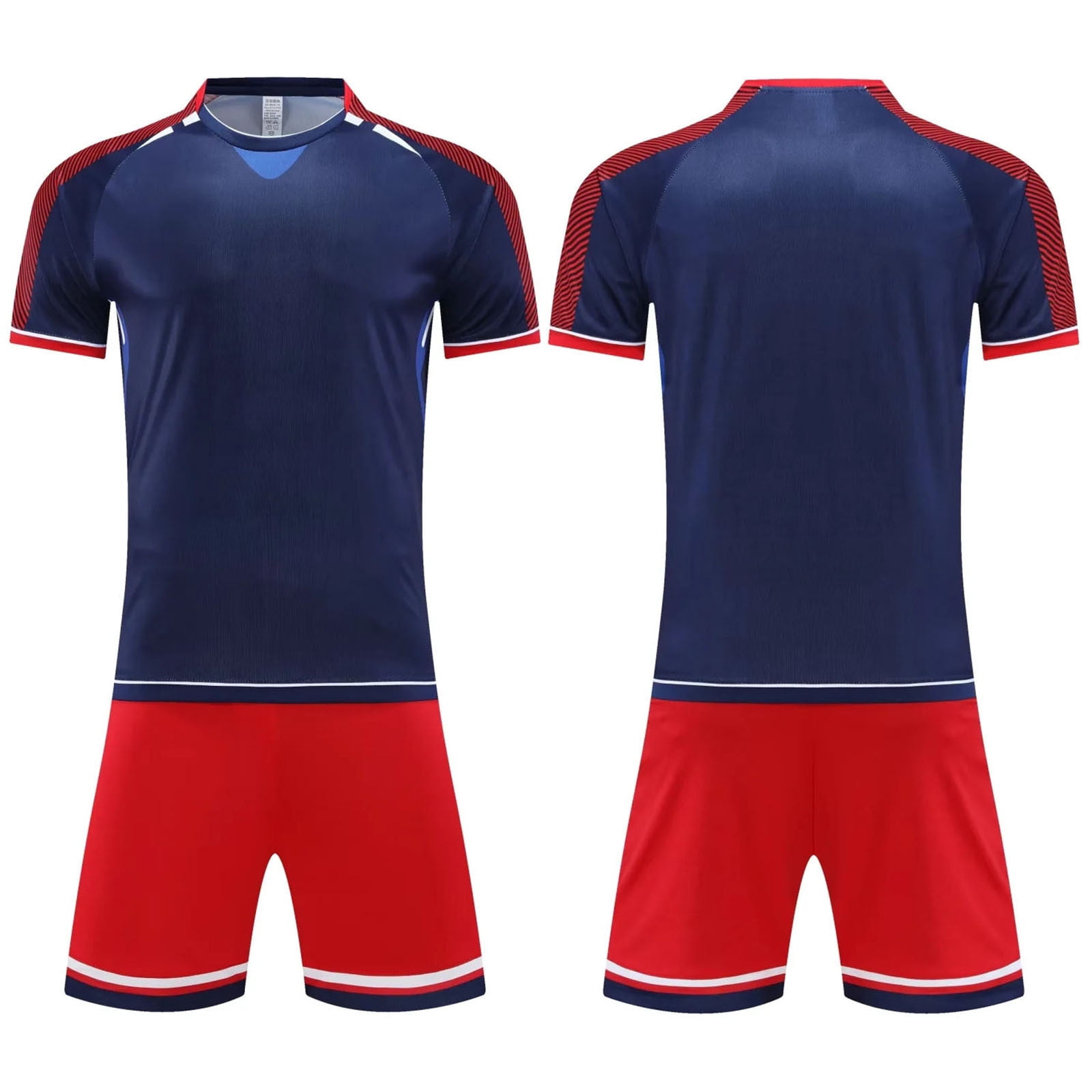 SGFCWSX Boys Summer Soccer Set Quick Dry Short Sleeve T-Shirts Elastic ...