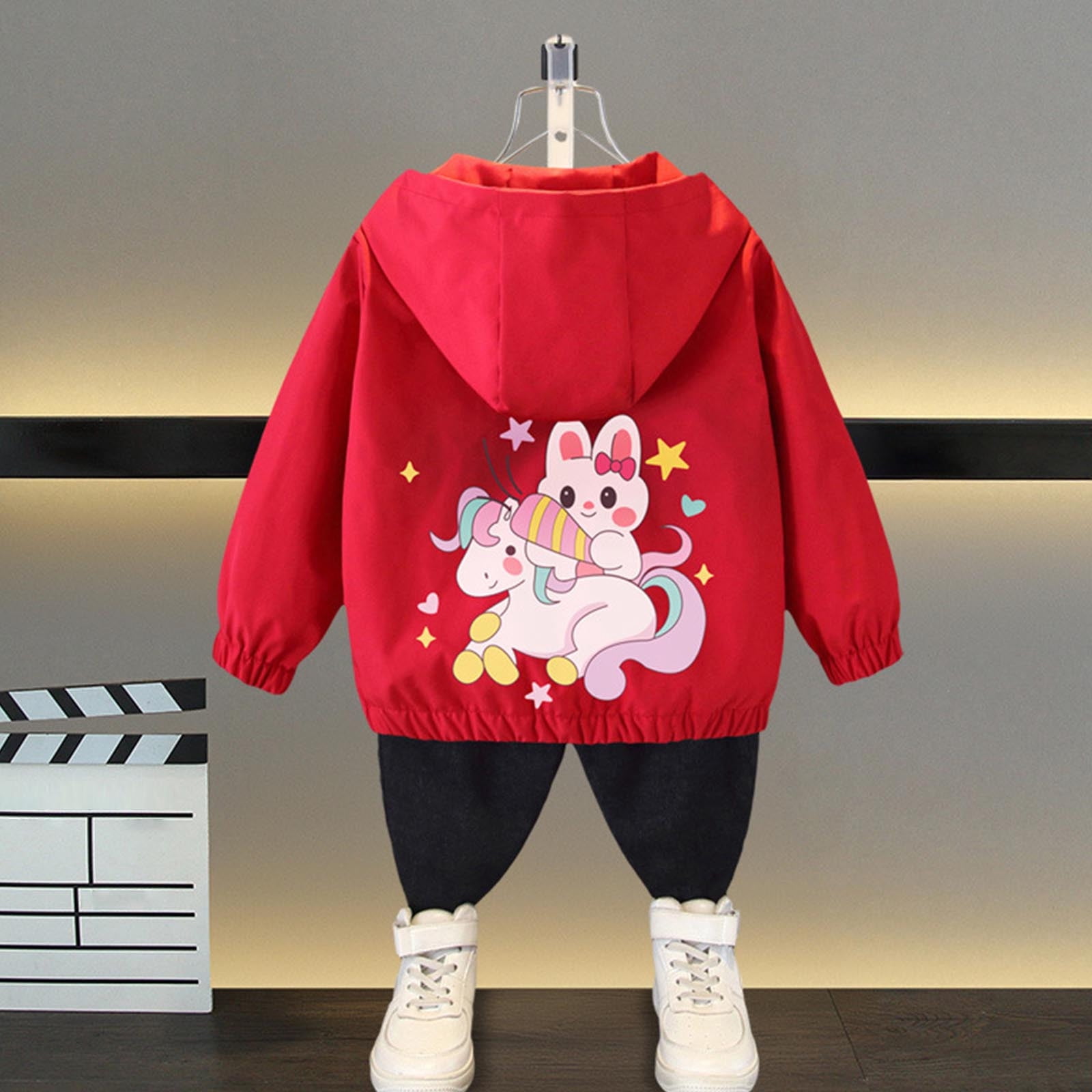 SGFCWSX Girls Rain Jacket for School Kids Windbreaker Coat Lightweight ...