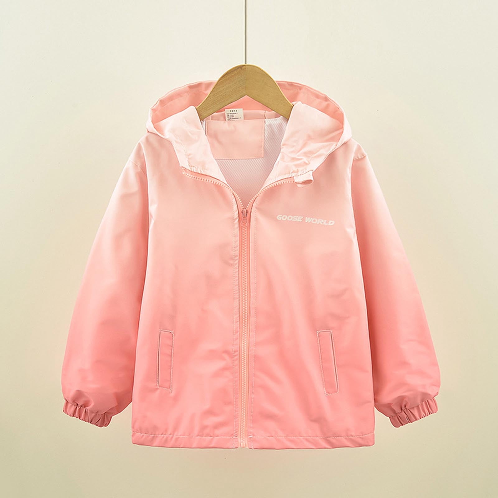 SGFCWSX Girls Windbreaker Jacket with Hood Kids Waterproof Coat ...