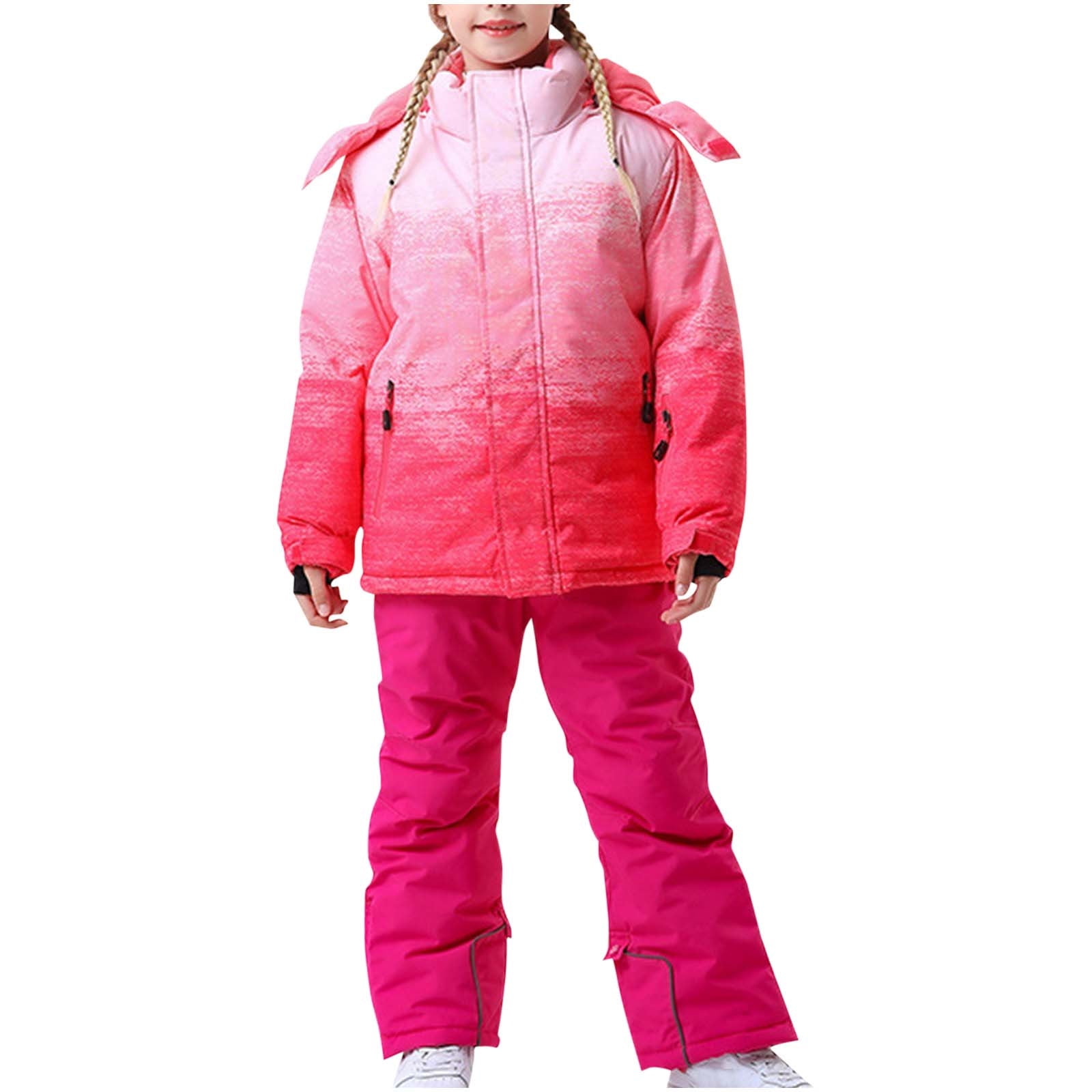 SGFCWSX Kids Insulated Ski Suits Set Girls Boys Snowboarding Jacket and ...
