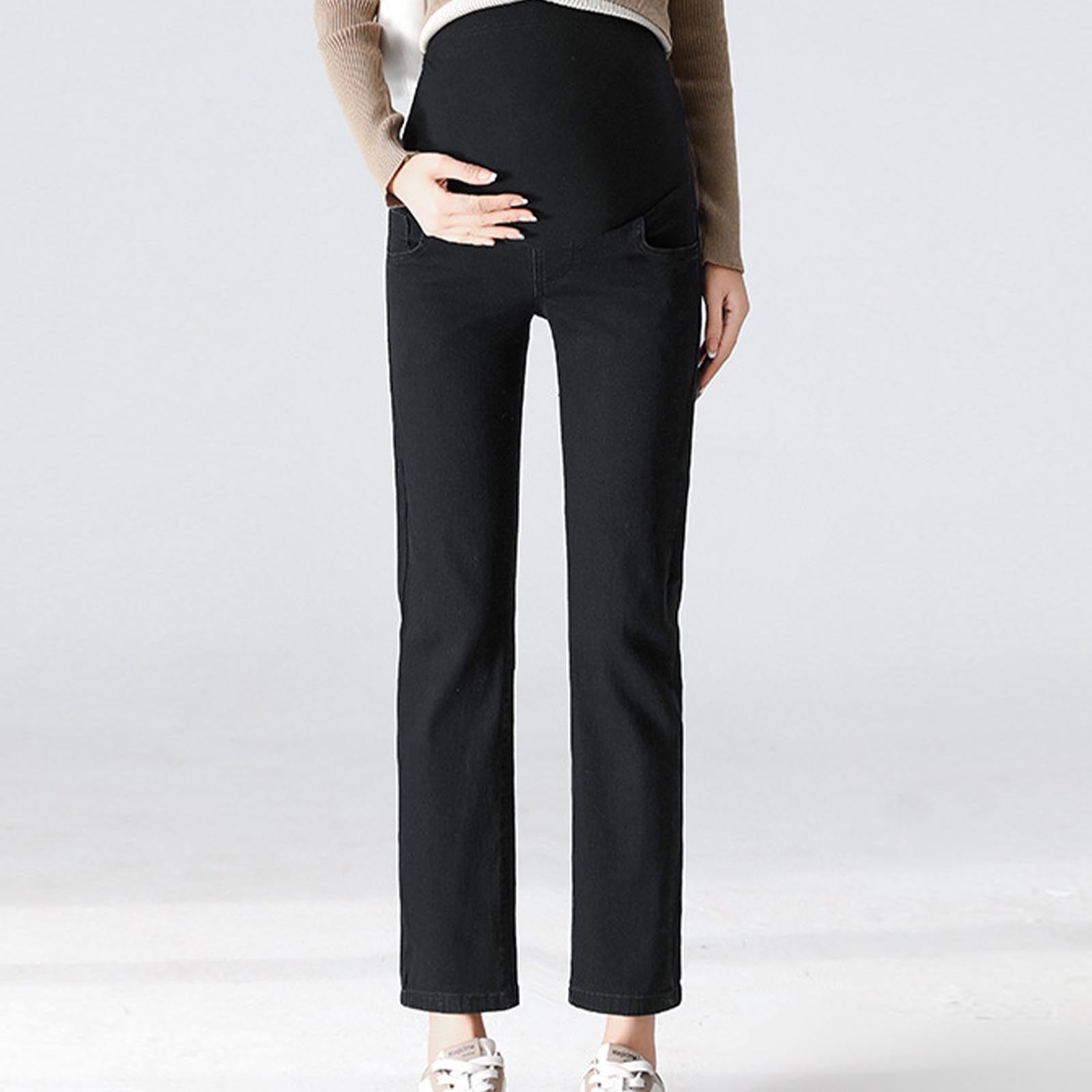 SGFCWSX Women Maternity Jeans, Stretchy Comfortable Belly Support ...