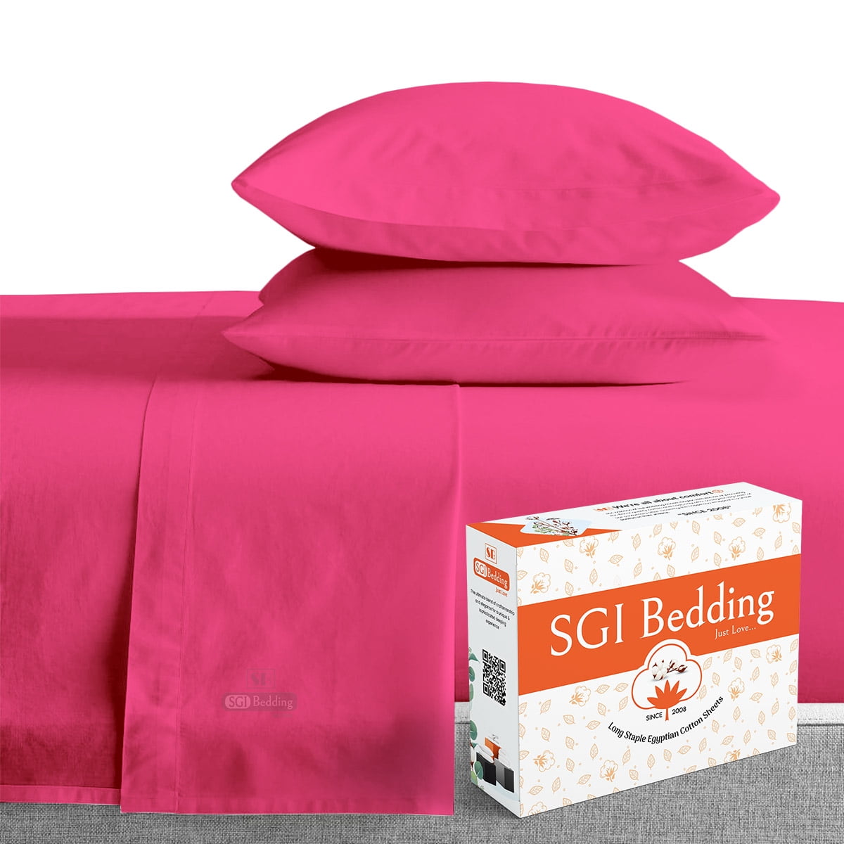 SGI Bedding 600 TC Egyptian Cotton Bed Sheet Set - Full Size Sheets 600 ...