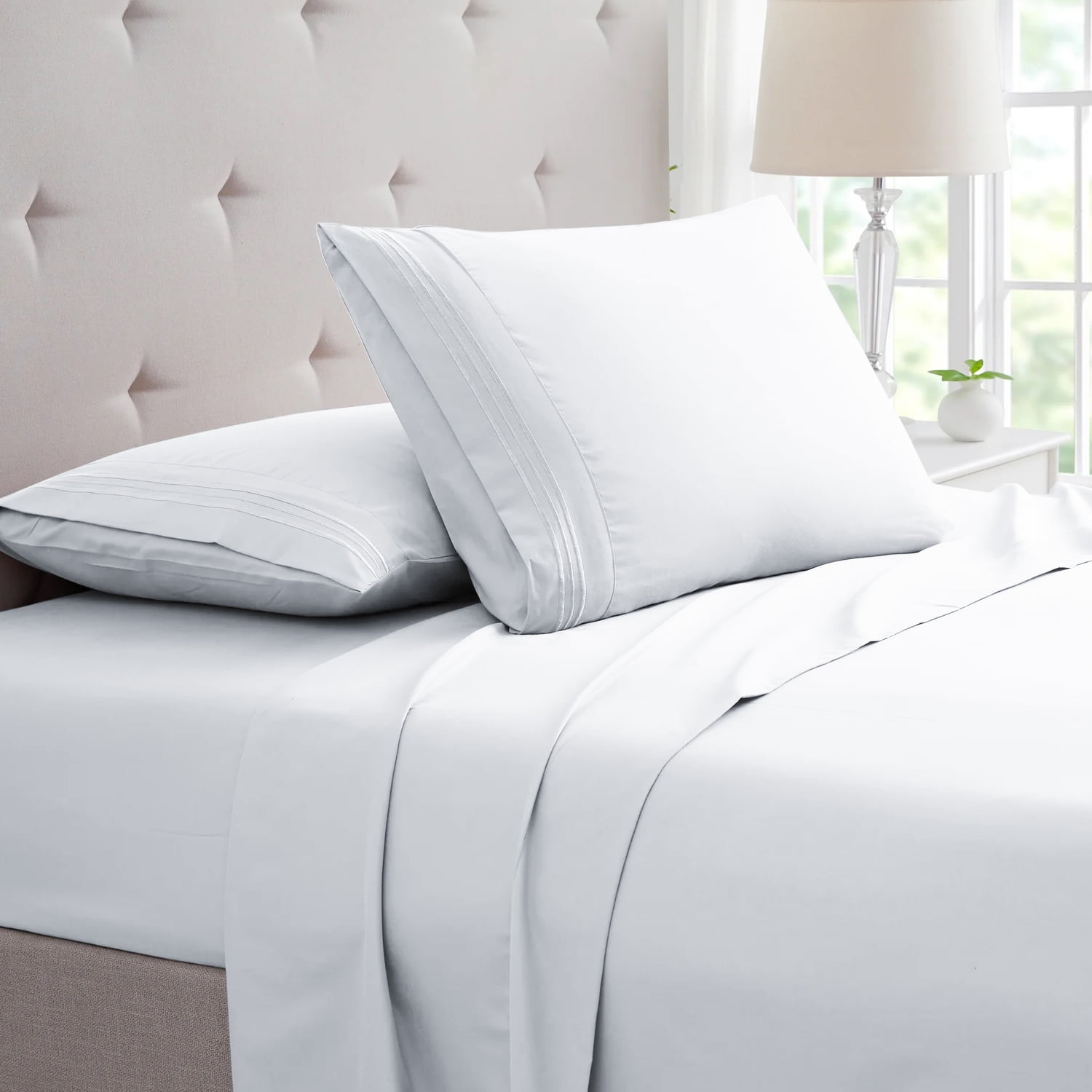 SGI Bedding 600 TC Egyptian Cotton Bed Sheet Set - Queen Size Sheets ...