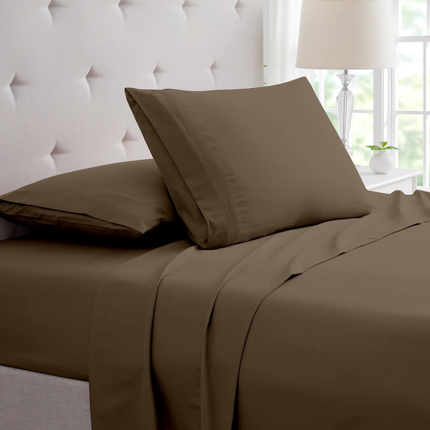 SGI Bedding 600 TC Egyptian Cotton Bed Sheet Set - Queen Size Sheets ...