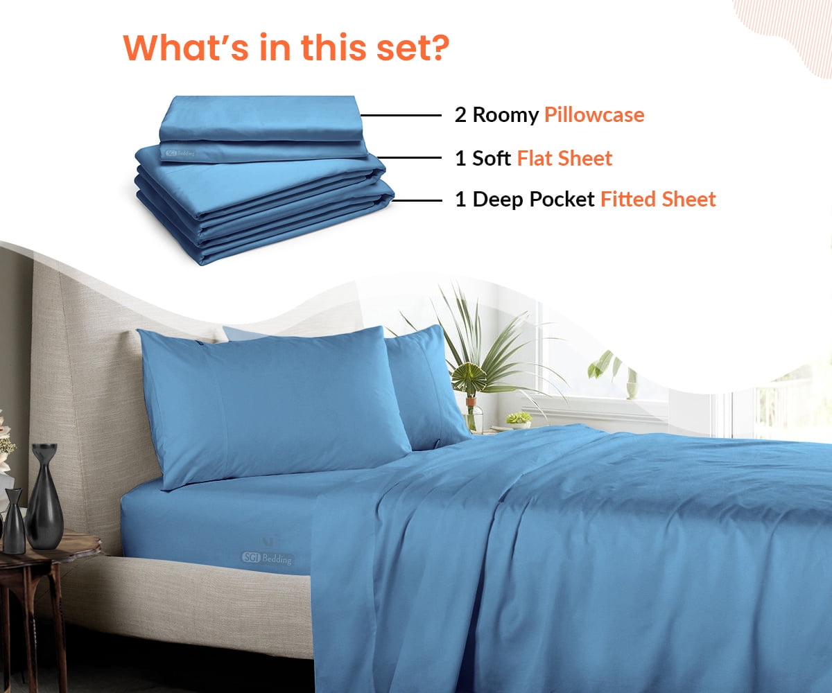 SGI Bedding Microfiber Made Bed Sheet Set - California King Size Sheets ...