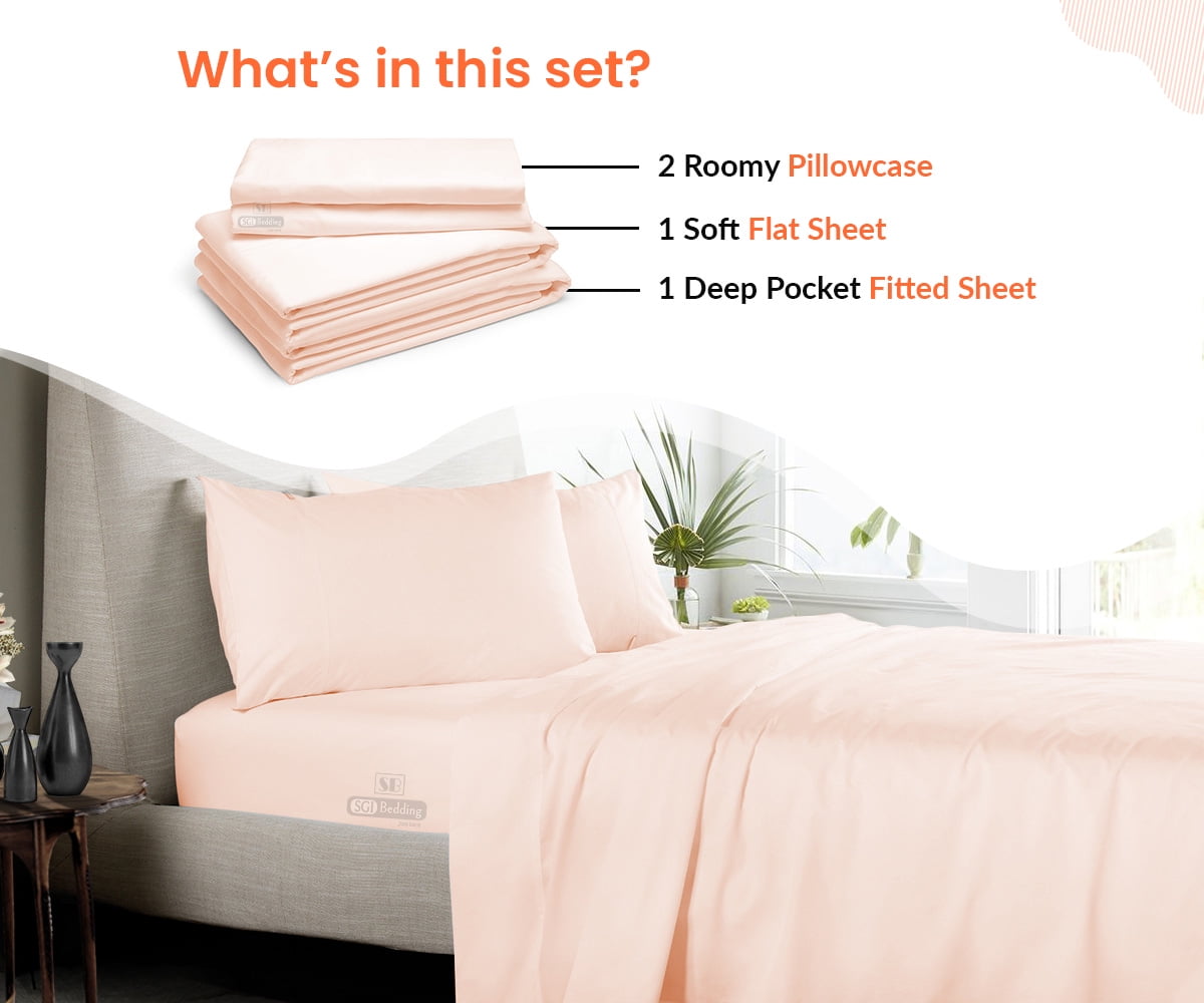 SGI Bedding Microfiber Made Bed Sheet Set - Full Size Sheets Microfiber ...