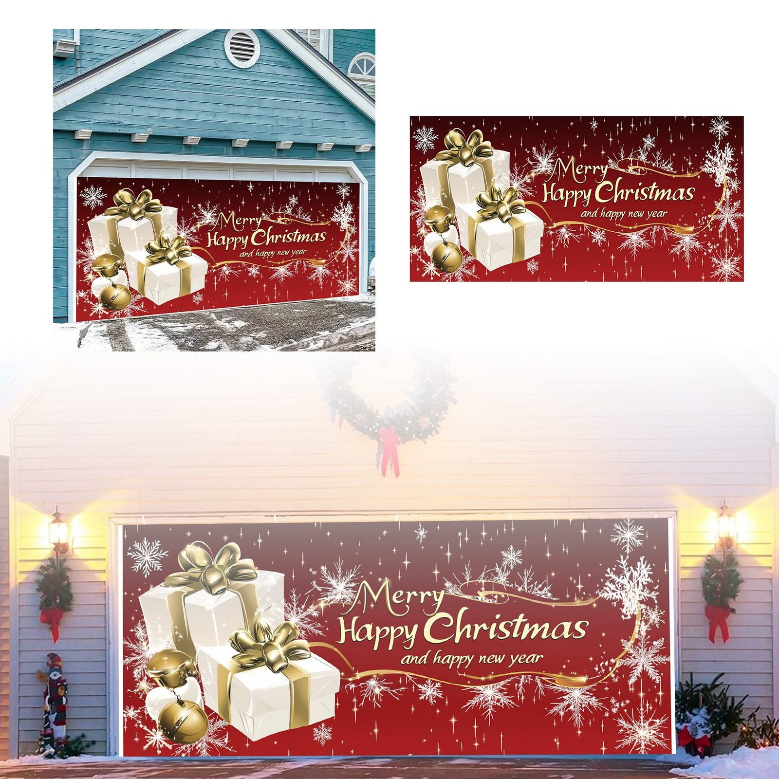 SGJHEQ The Christmas Cheer With Our Garage Banner The Festive Décor For ...