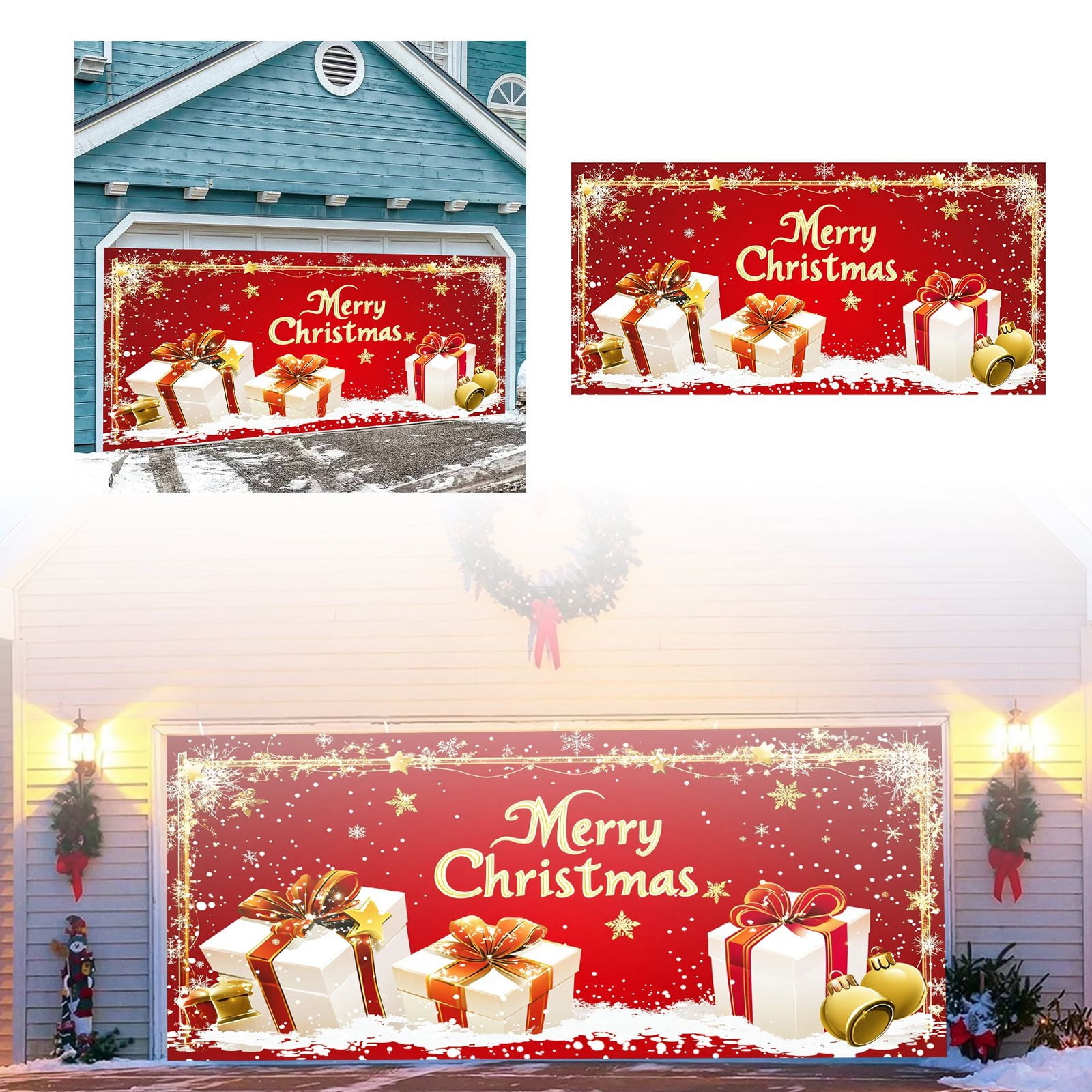 SGJHEQ The Christmas Cheer With Our Garage Banner The Festive Décor For ...