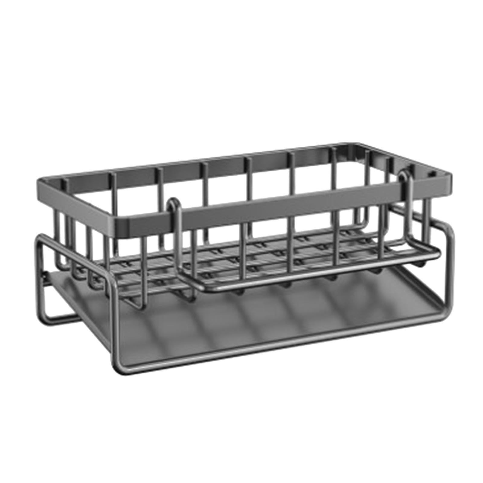 SGJHEQ Drainer Steel Storage Rack Kitchen Drainer Dish Soap Sponge Wipe ...